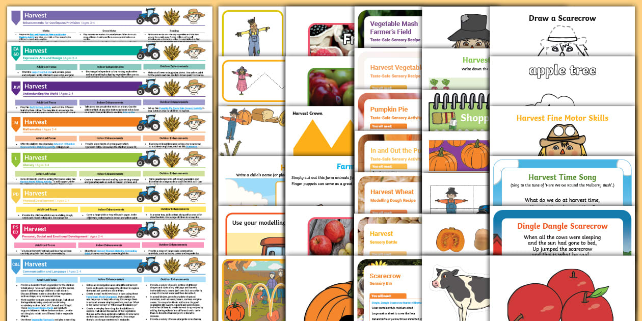 EYFS Harvest Planning and Continuous Provision (Ages 2-4)