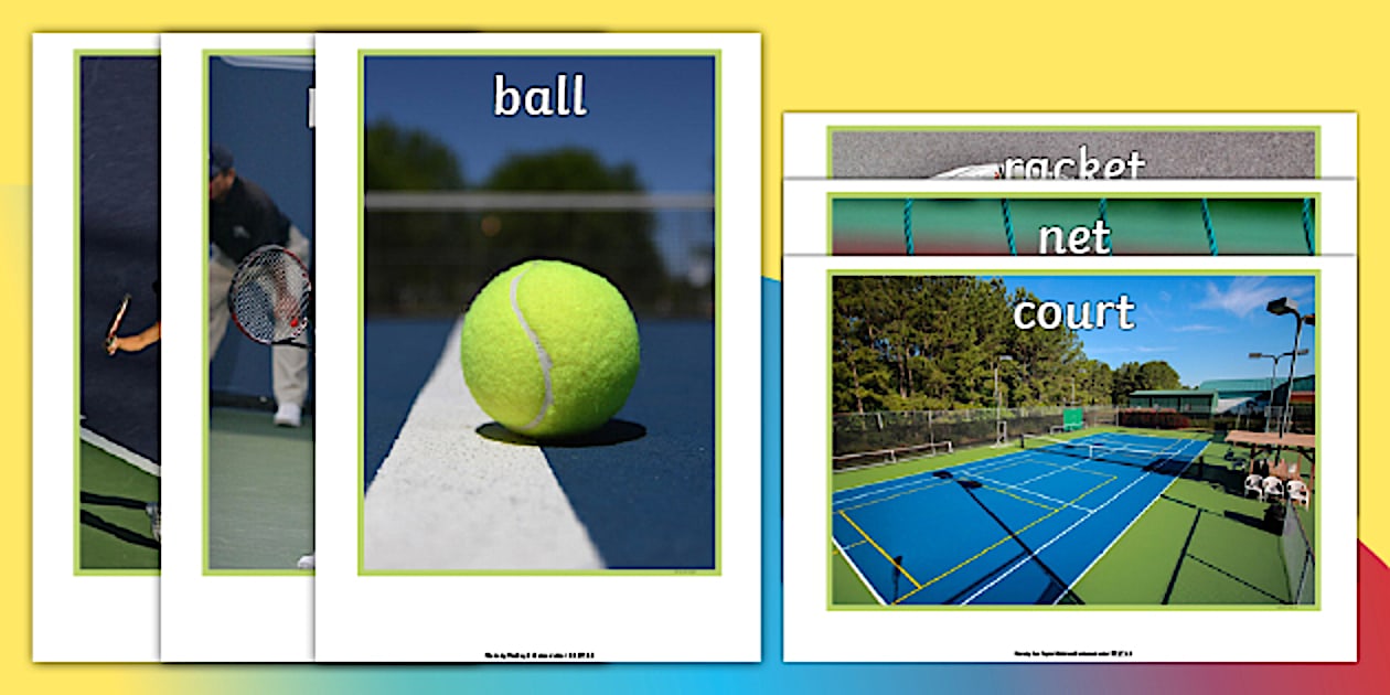 Tennis Display Photos (teacher made) - Twinkl