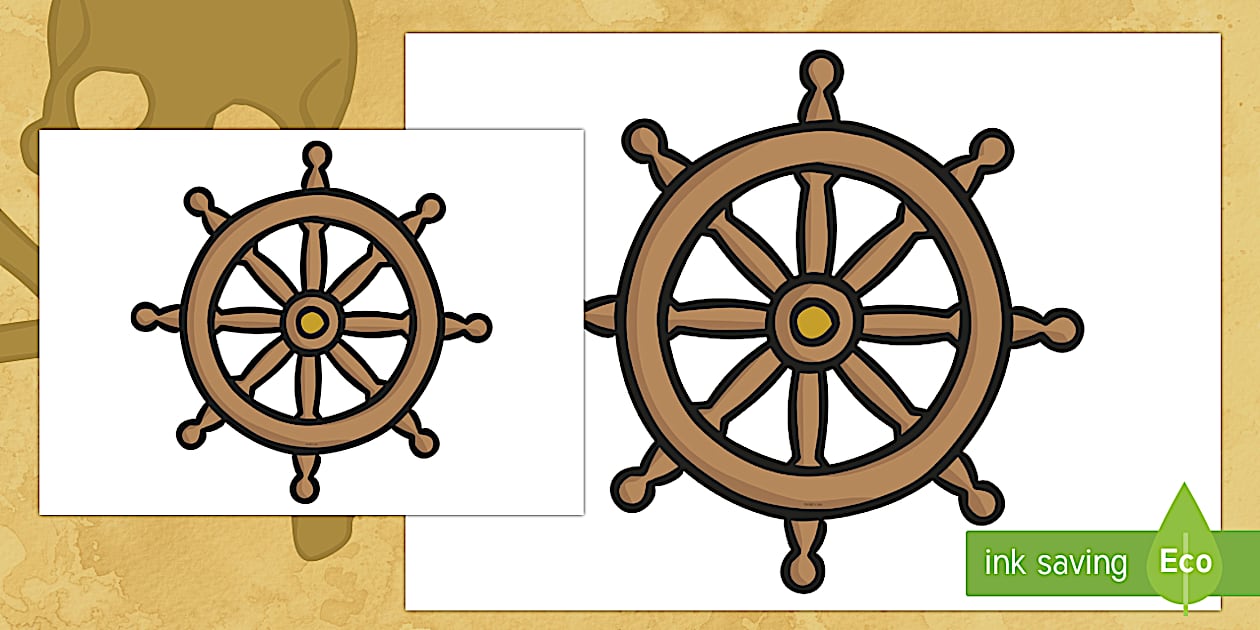 Pirate Ship Wheel Large Display Poster (teacher made)