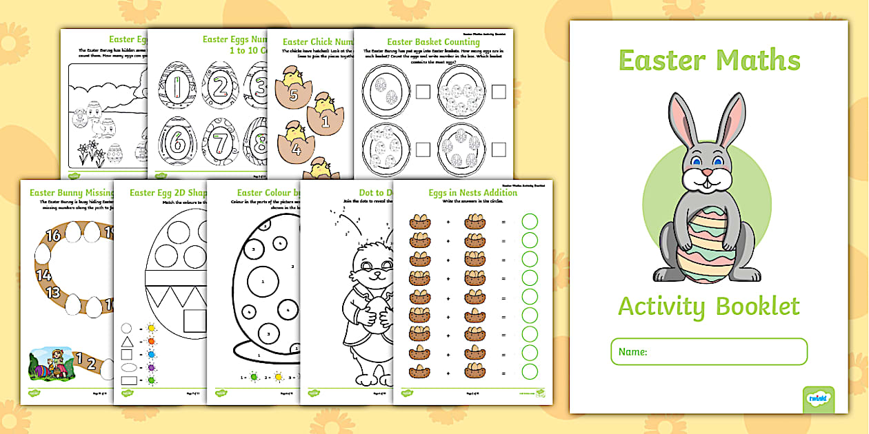 EYFS Easter Maths Activity Booklet (teacher made) - Twinkl