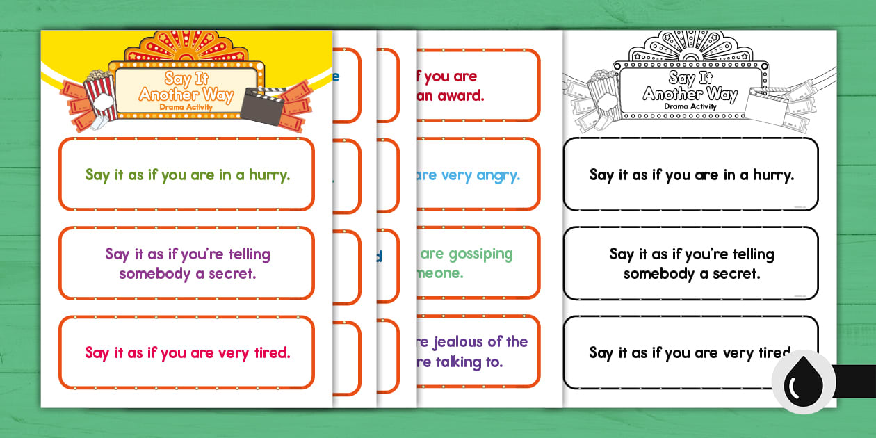 'Say It Another Way' Expressive Voices Drama Activity