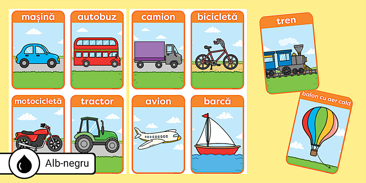 Să mergem în excursie! – Cartonașe cu vocabular