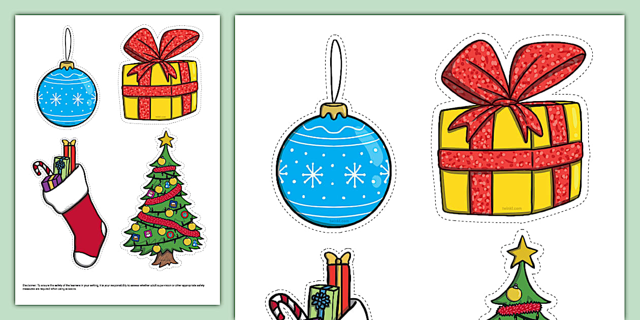 Christmas Presents and Decorations Cut-Outs (teacher made)