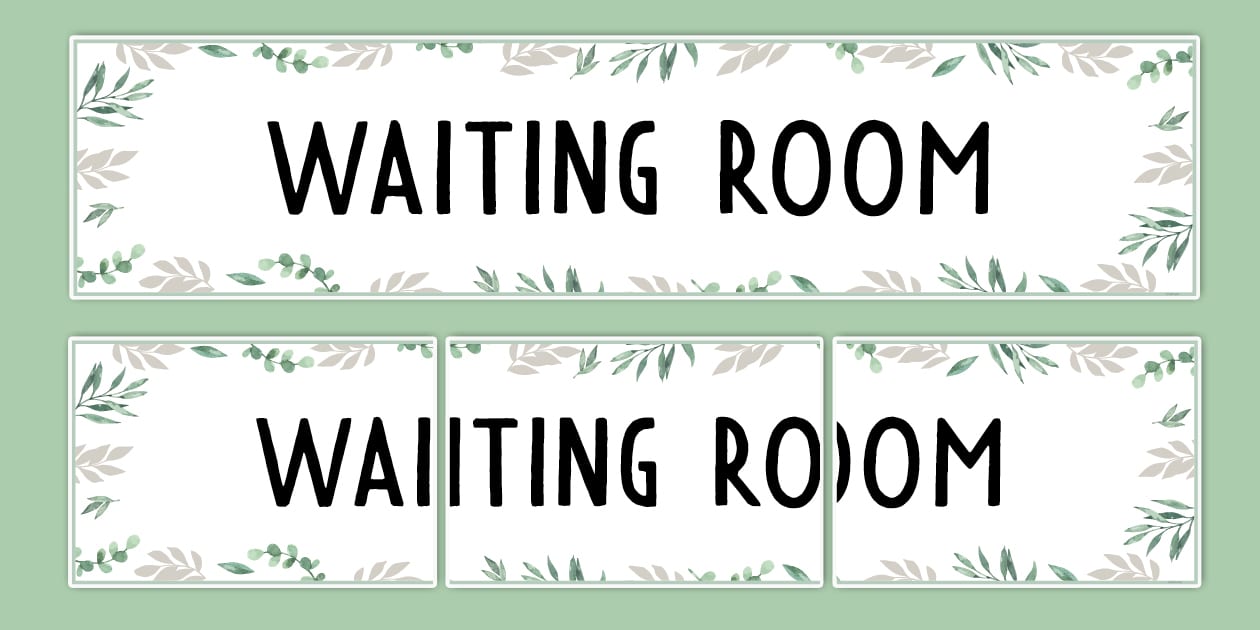 Botanical-Themed Waiting Room Display Banner (teacher made)