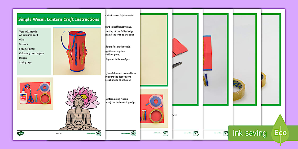 Simple Wesak Lantern Craft Step-by-Step Instructions