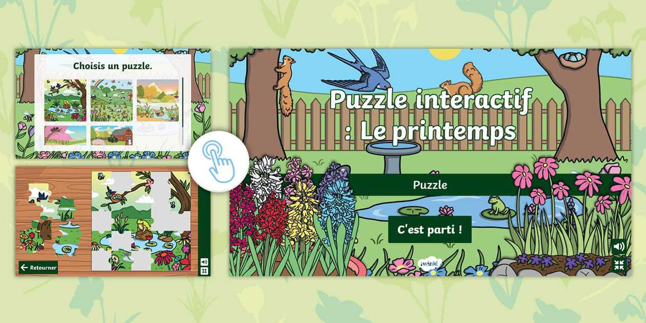 Puzzle interactif : Le printemps (teacher made) - Twinkl
