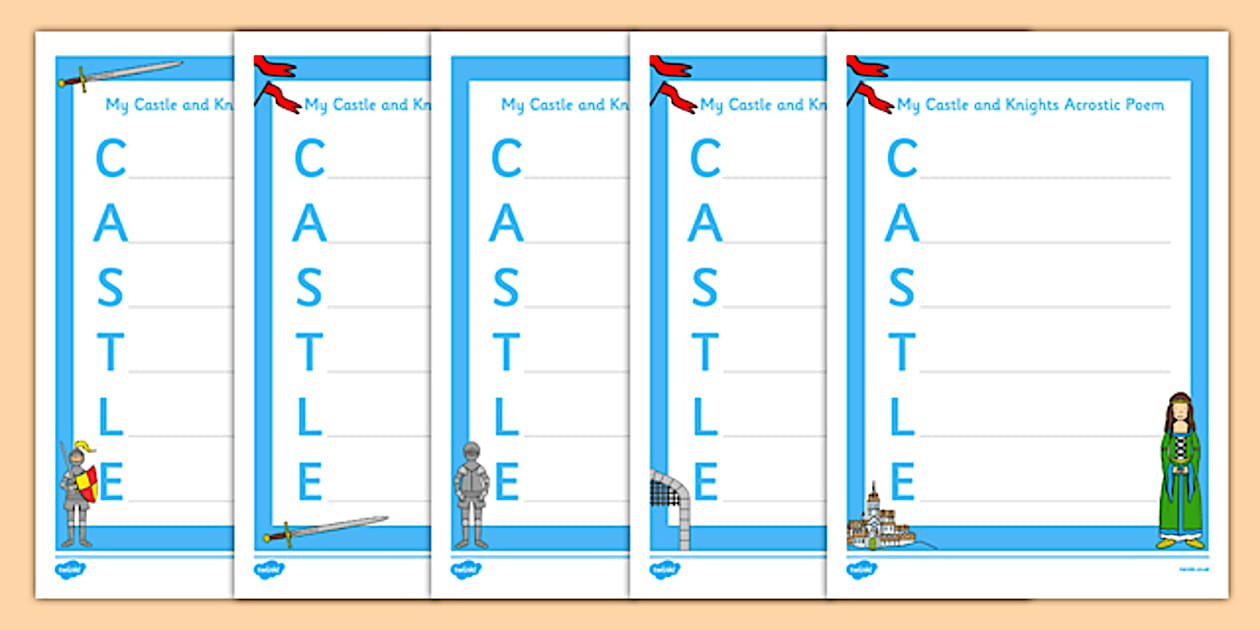 Editable Castle Acrostic Poem (teacher made) - Twinkl