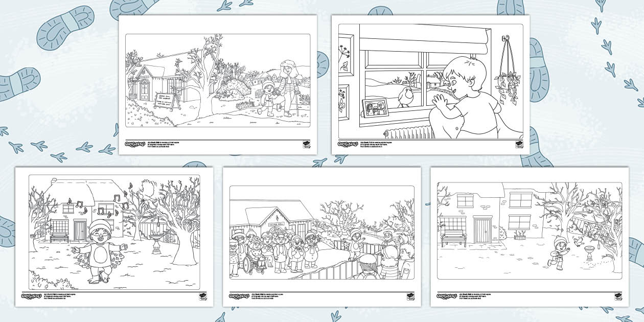 Bobby and the Robin Colouring Pages (Teacher-Made) - Twinkl