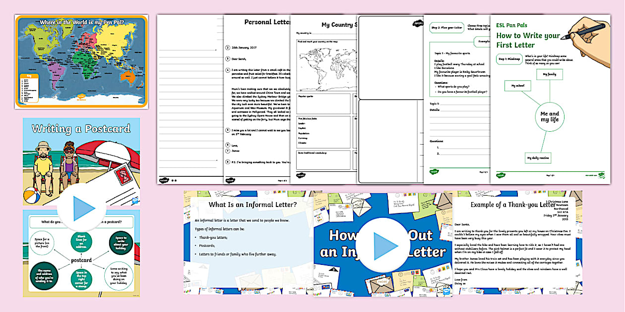 ** ESL Pen Pals Pack - How to Write a Letter in English