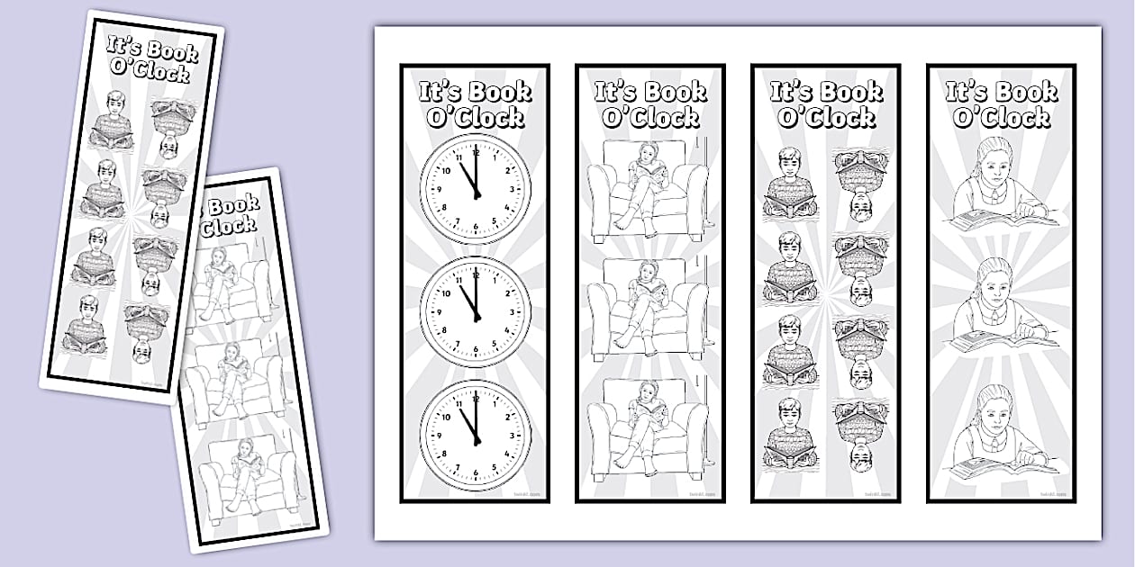 It's Book O'clock Bookmarks (Teacher-Made) - Twinkl