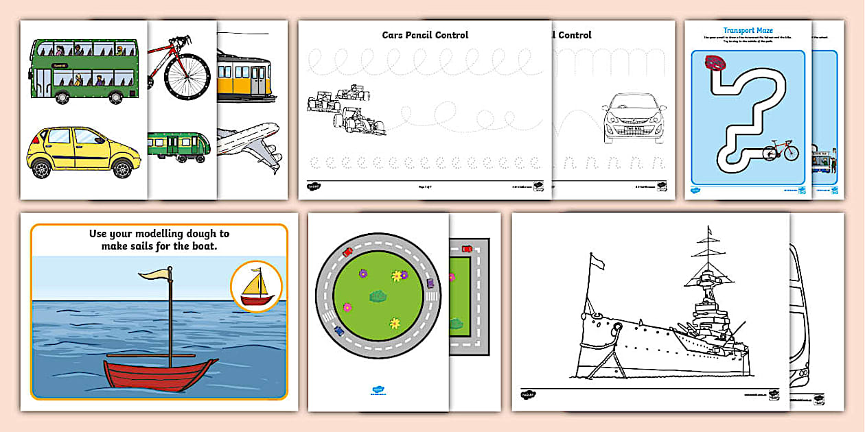 Transport Handwriting Intervention Activities Pack - Twinkl