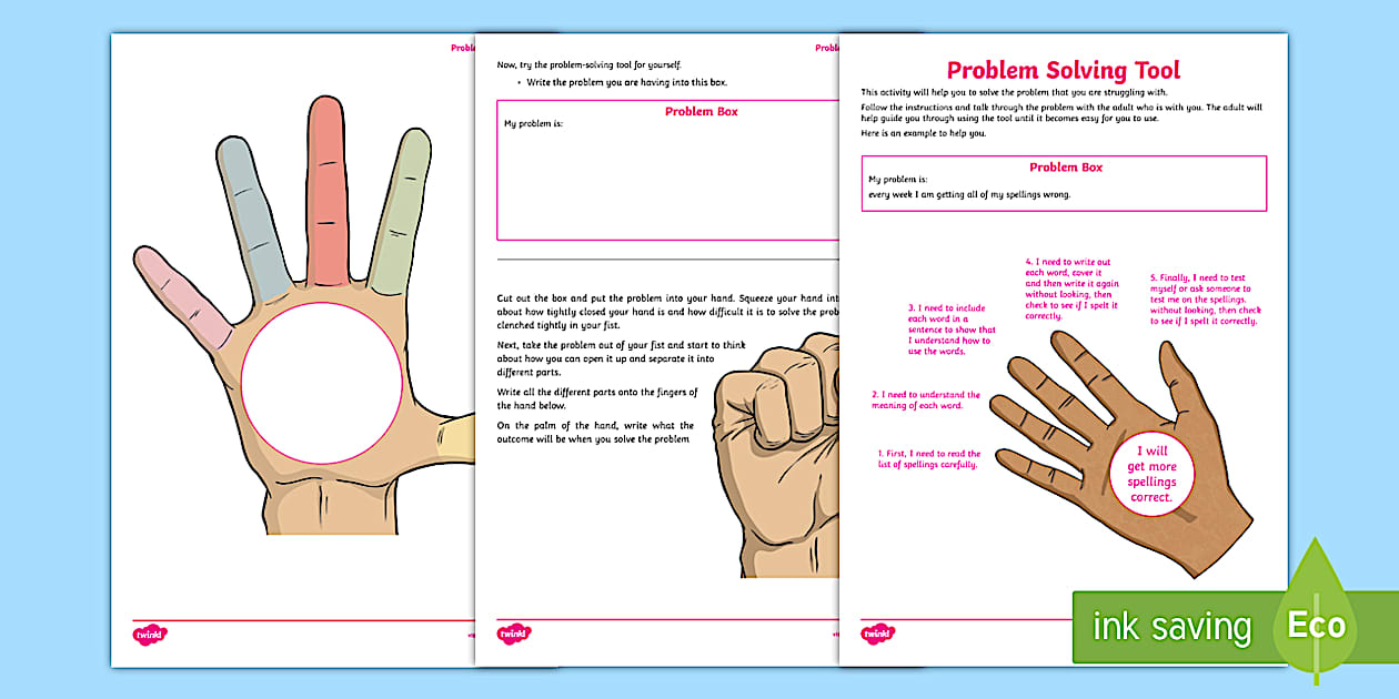 Problem-solving Tool Worksheet (Hecho por educadores)