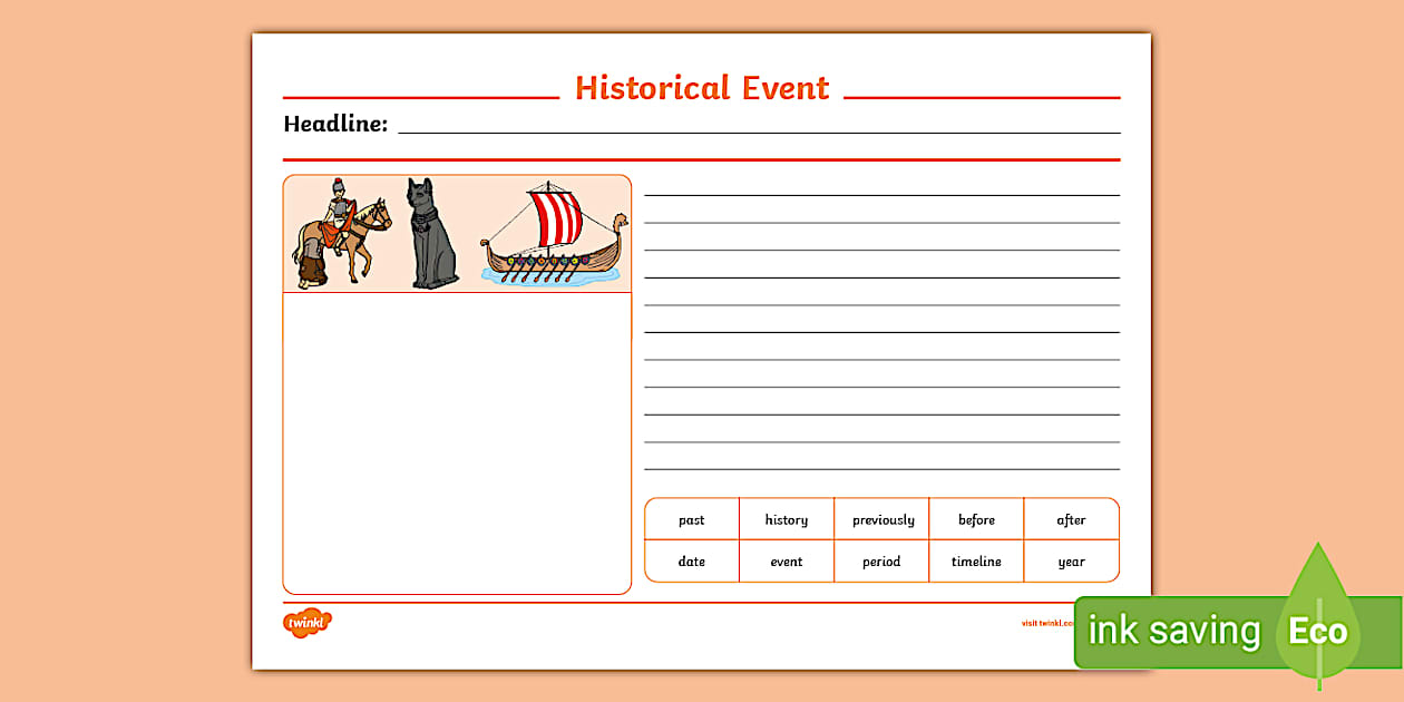KS1 Historical Recount Newspaper Template (teacher made)