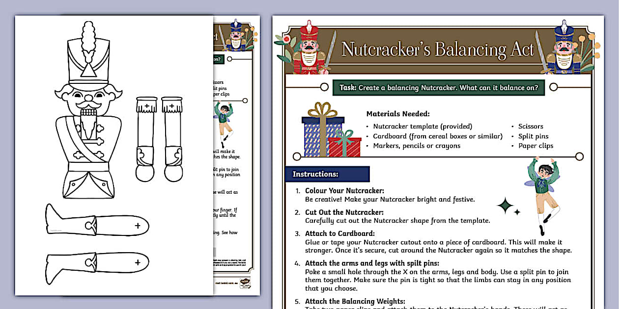 Nutcracker's Balancing Act STEM Activity - Twinkl