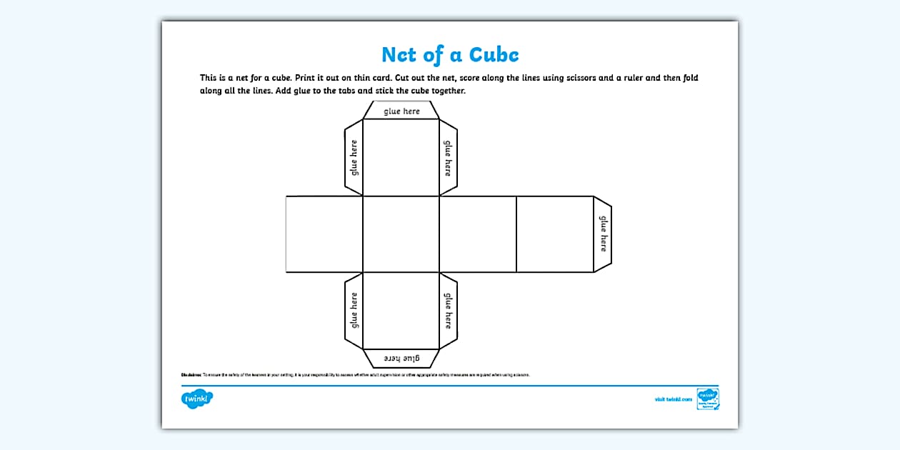 Cube Net - Maths (teacher made) - Twinkl
