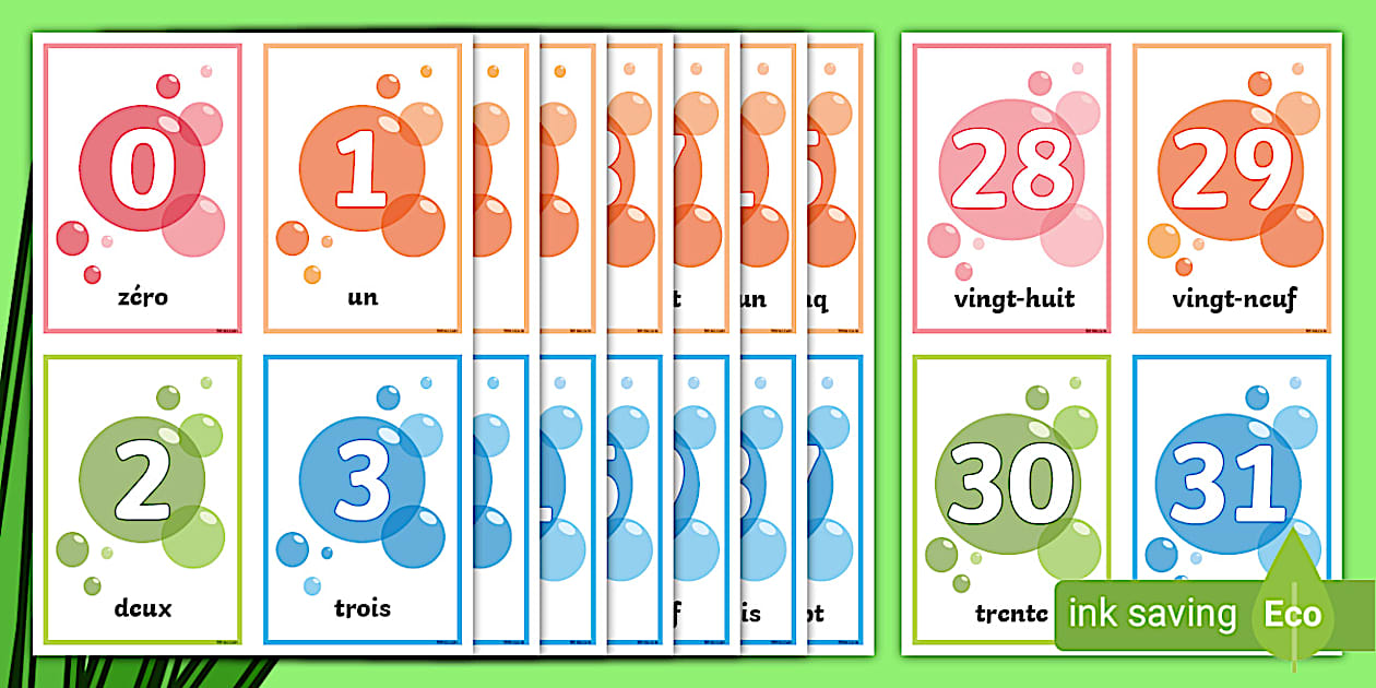 👉 French: Numbers 0 - 31 Vocabulary Cards - KS2 - Twinkl