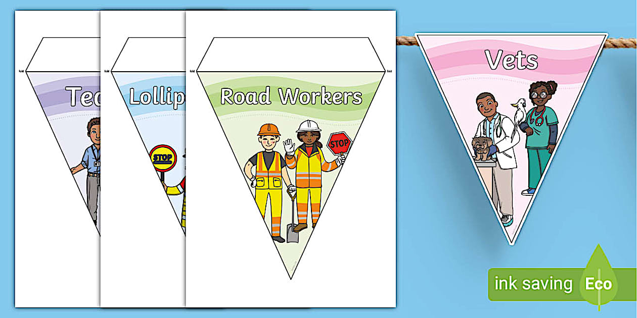 People Who Help Us Display Bunting (Teacher-Made) - Twinkl