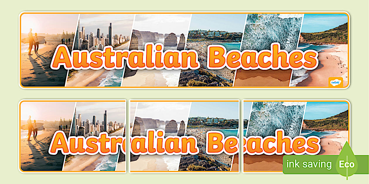 Australian Beaches Photo Display Banner (teacher made)