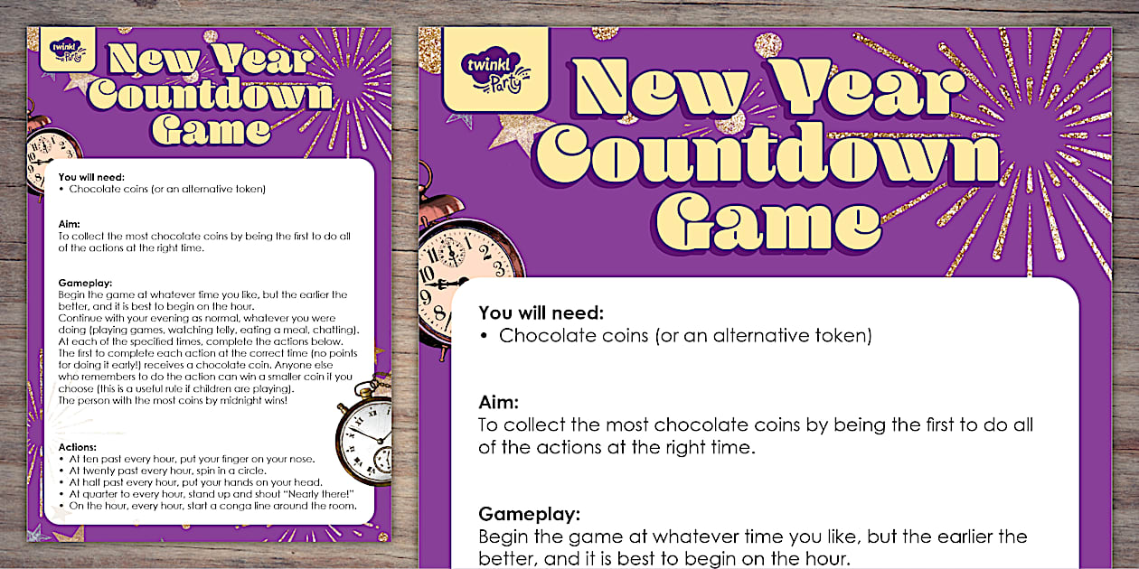 New Year Countdown Game | Twinkl Party (Teacher-Made)
