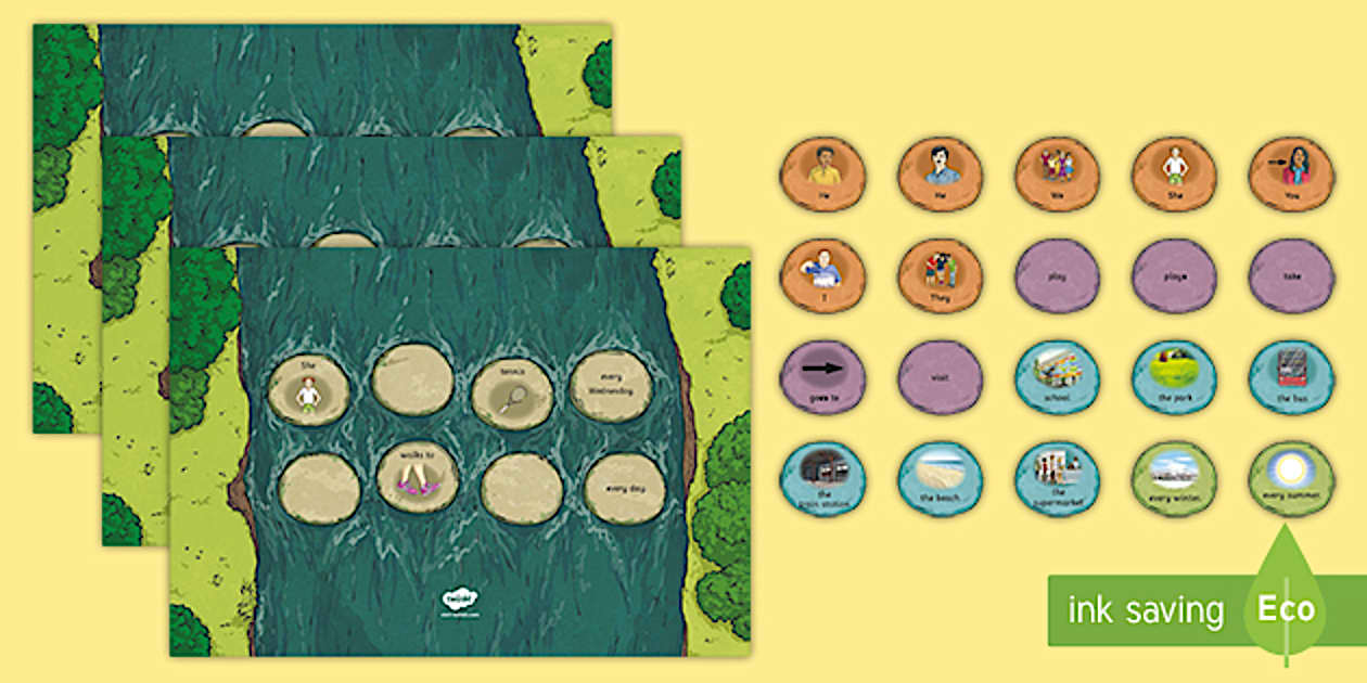 EAL/ESL Present Simple Stepping Stone Game | Twinkl - Twinkl