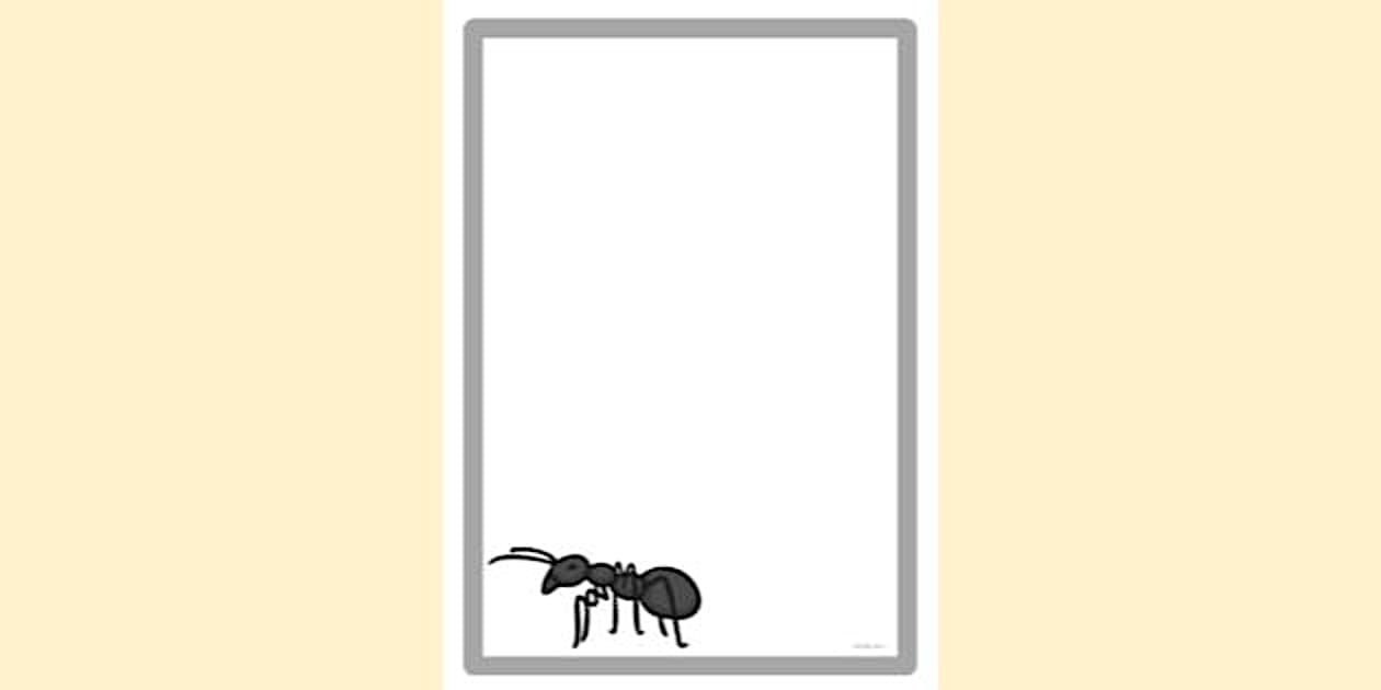Simple Blank Black Ant Border | Page Borders | Twinkl