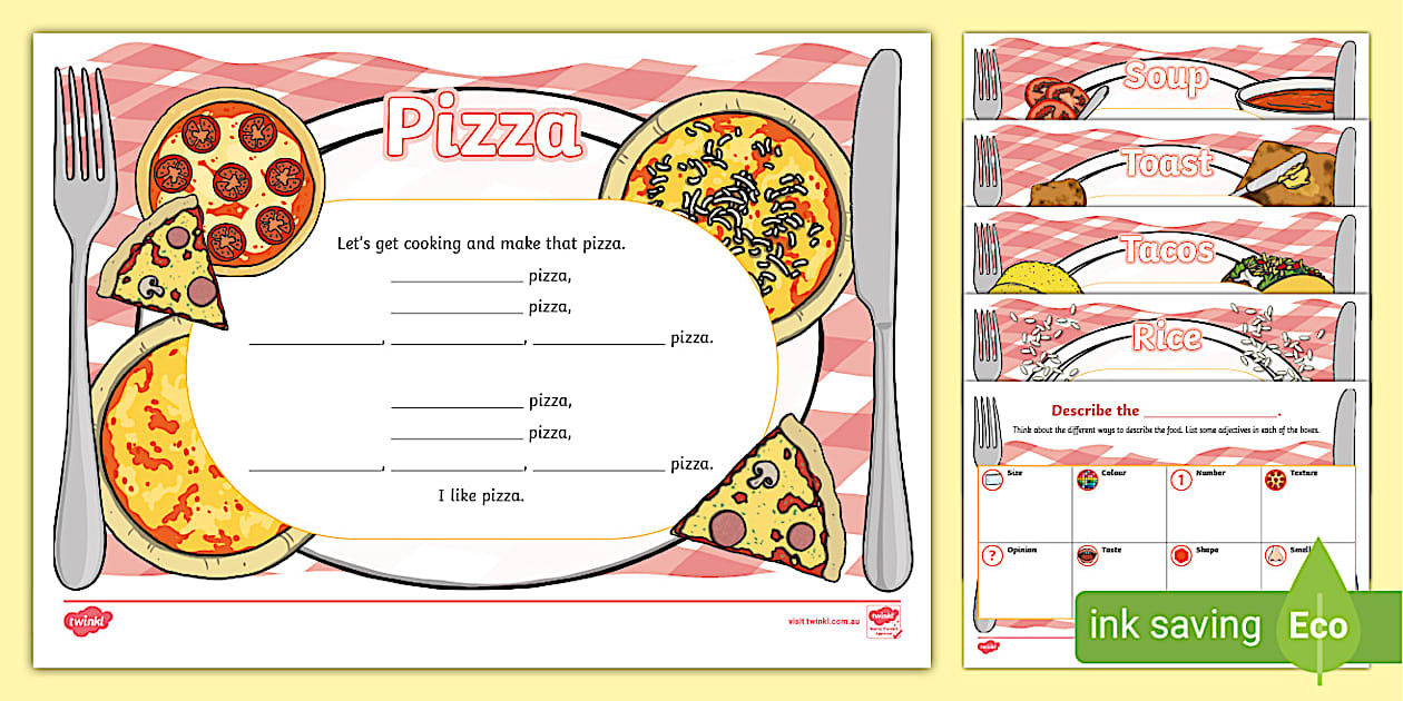 Food Adjective Poems (teacher made) - Twinkl