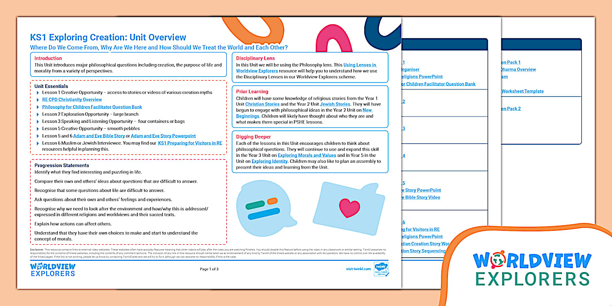 RE Creation KS1 Unit Overview