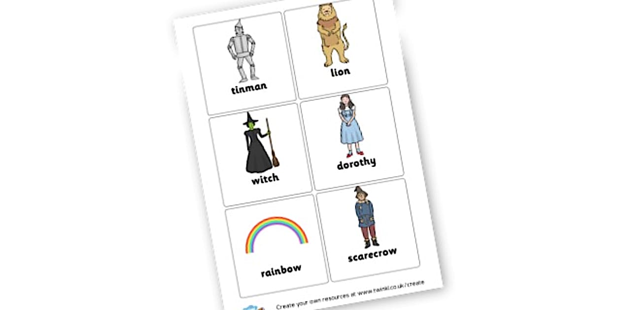 Wizard of Oz word cards (teacher made) - Twinkl
