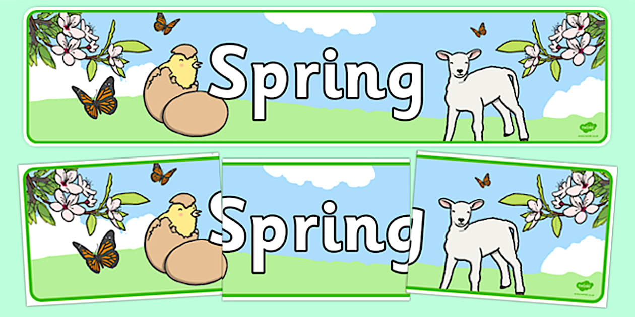 Springtime Display Banner (teacher made) - Twinkl