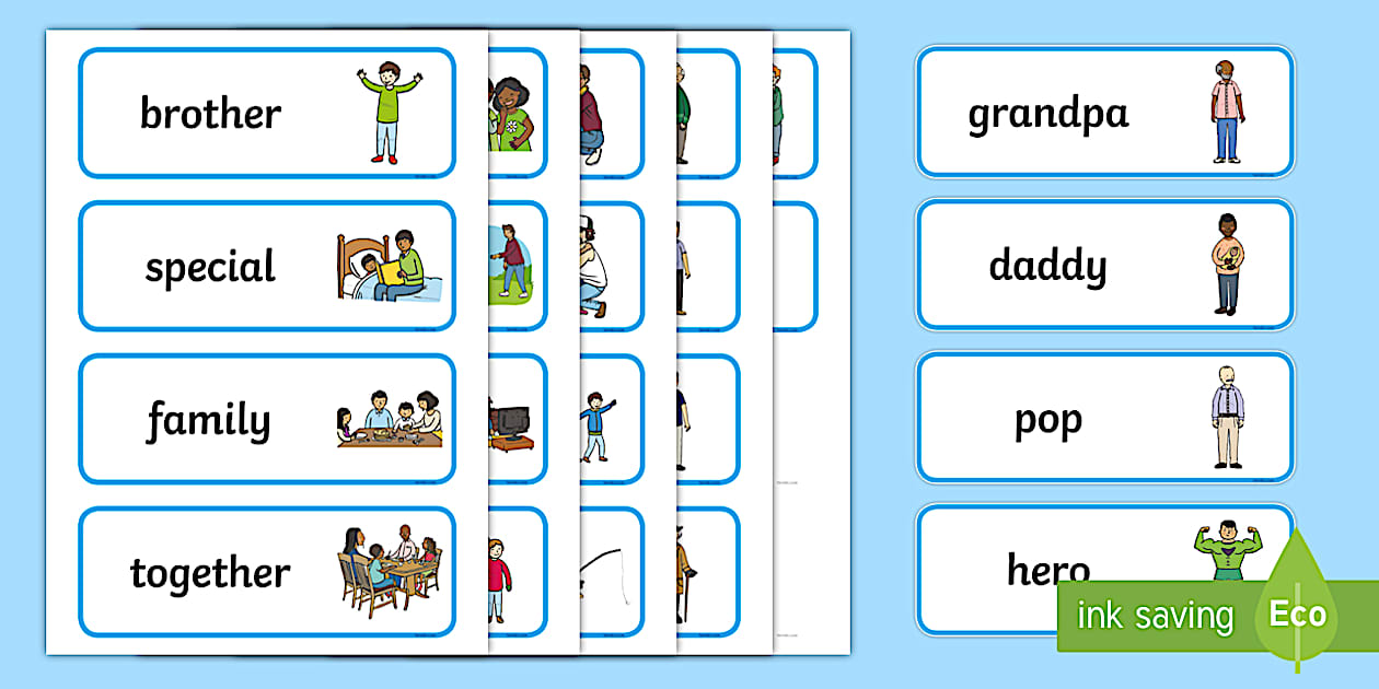 TAS Australian Father's Day Word Cards (teacher made)