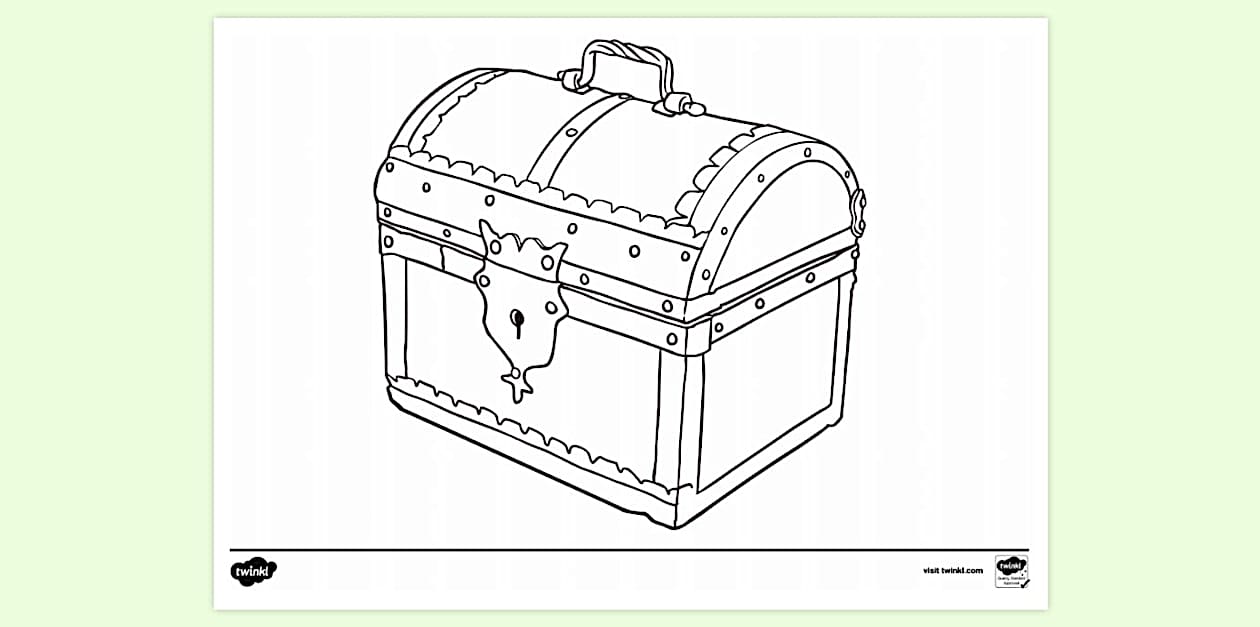 Gold Casket Colouring Sheet | Colouring Sheets - Twinkl