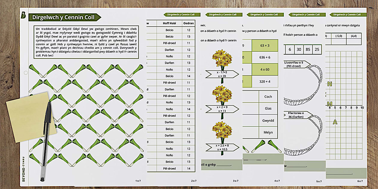 Dydd Gŵyl Dewi: Dirgelwch y Cennin Coll (teacher made)