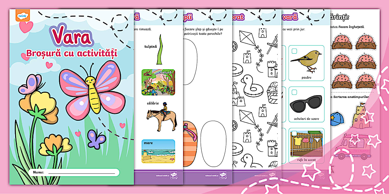 Vara – Broșură cu activități 2-5 ani - Twinkl