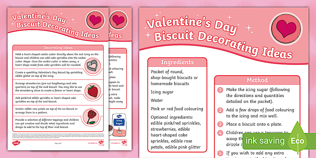 Valentine's Day Biscuit Decorating Ideas | Twinkl