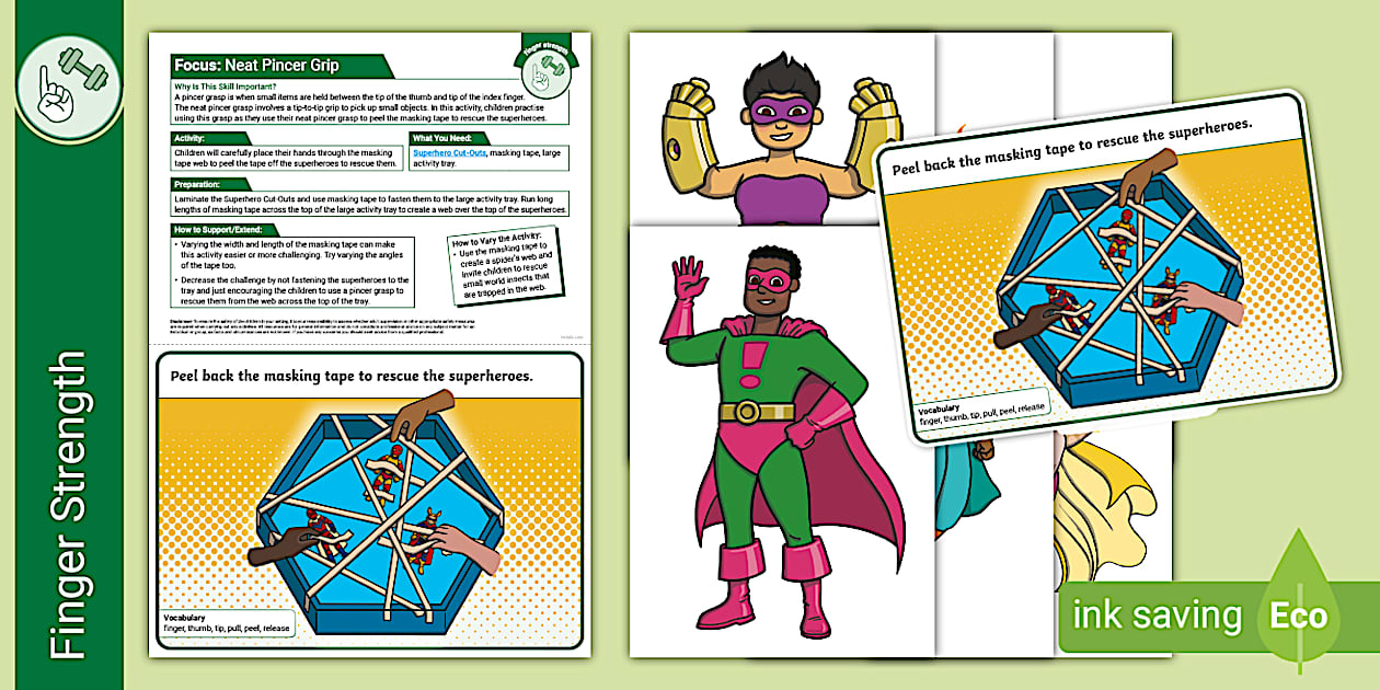 Finger Strength Continuous Provision: Superhero Rescue