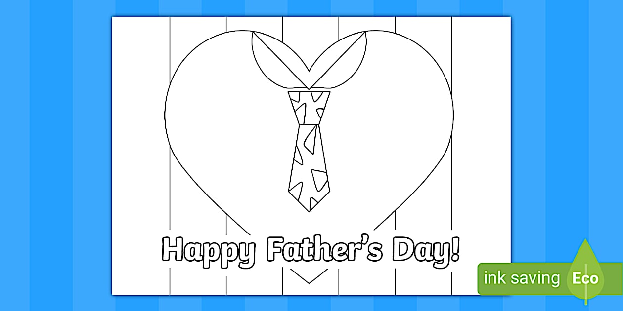 Father's Day Heart Card (teacher made) - Twinkl