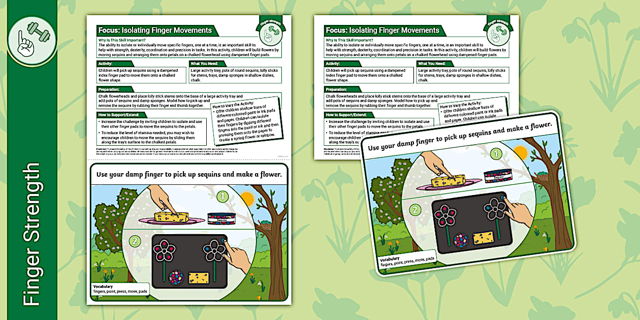 Fine Motor Finger Strength CP Activity: Spring Flowers