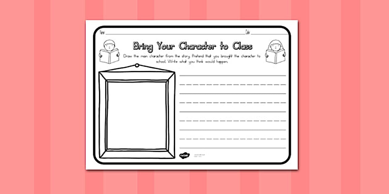 Editable Bring Your Character to Class Comprehension Worksheet