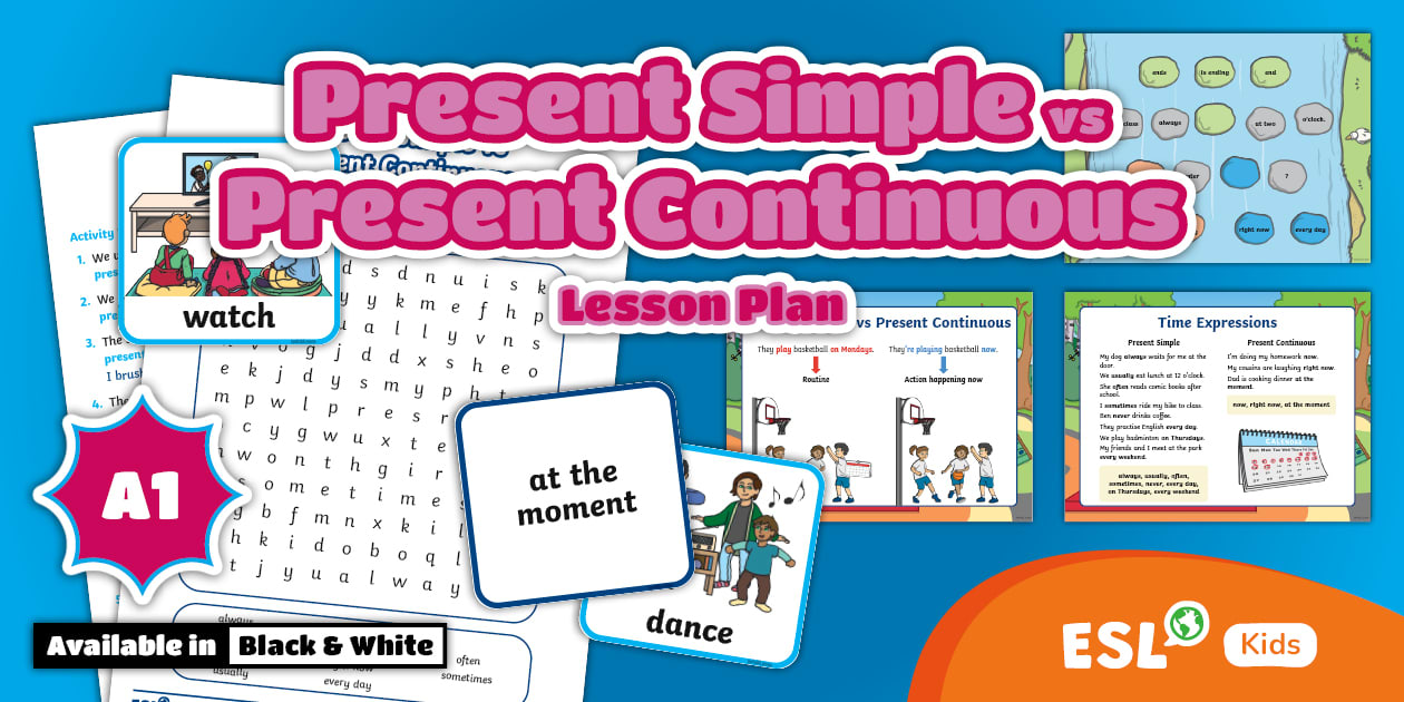 ESL Lesson Plan: Present Simple vs Present Continuous