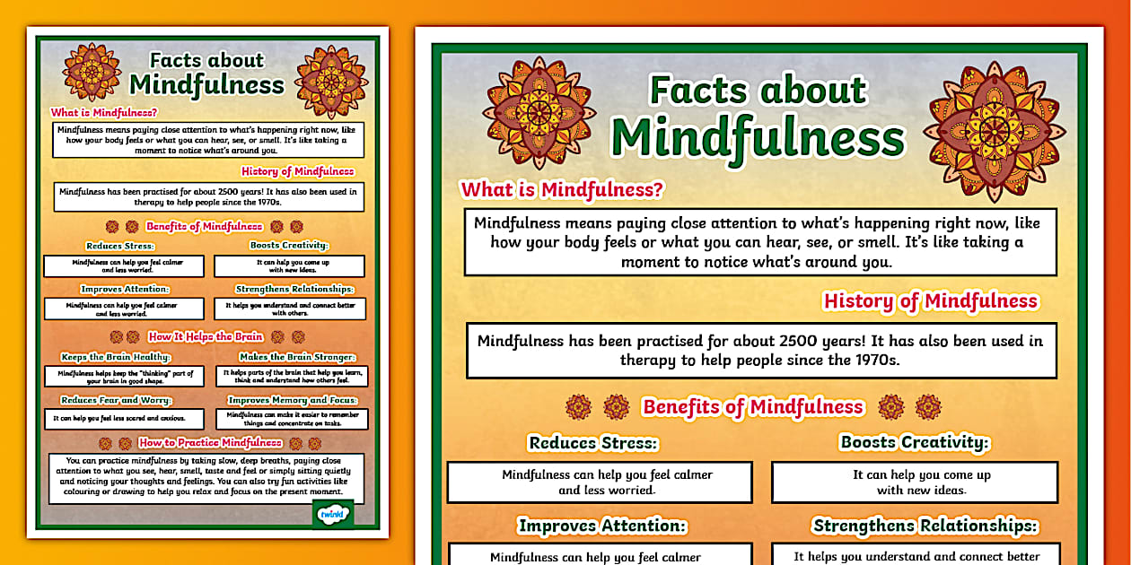 Facts About Mindfulness Display Poster (teacher made)