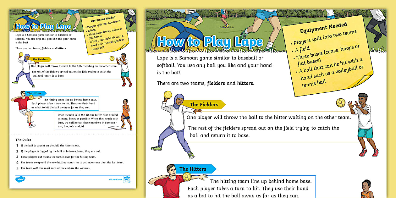 How to Play Lape (A Samoan Game) (teacher made) - Twinkl