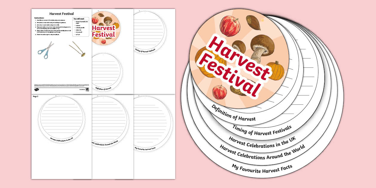 Harvest Festival Circles Booklet (Teacher-Made) - Twinkl