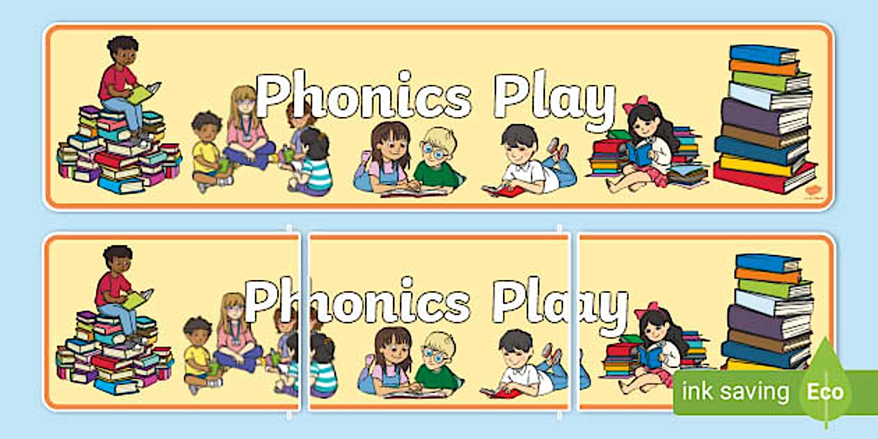 KS1 Phonics Play Display Banner (teacher made) - Twinkl