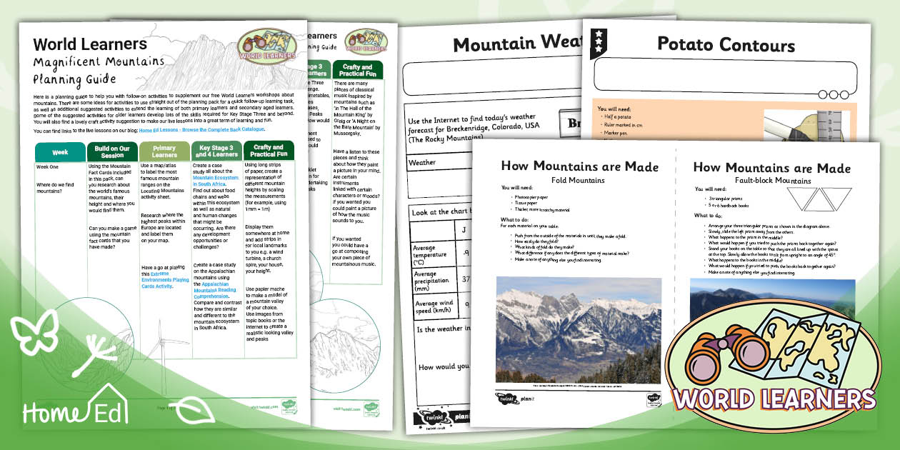 World Learners: Magnificent Mountains Planning Pack - Twinkl
