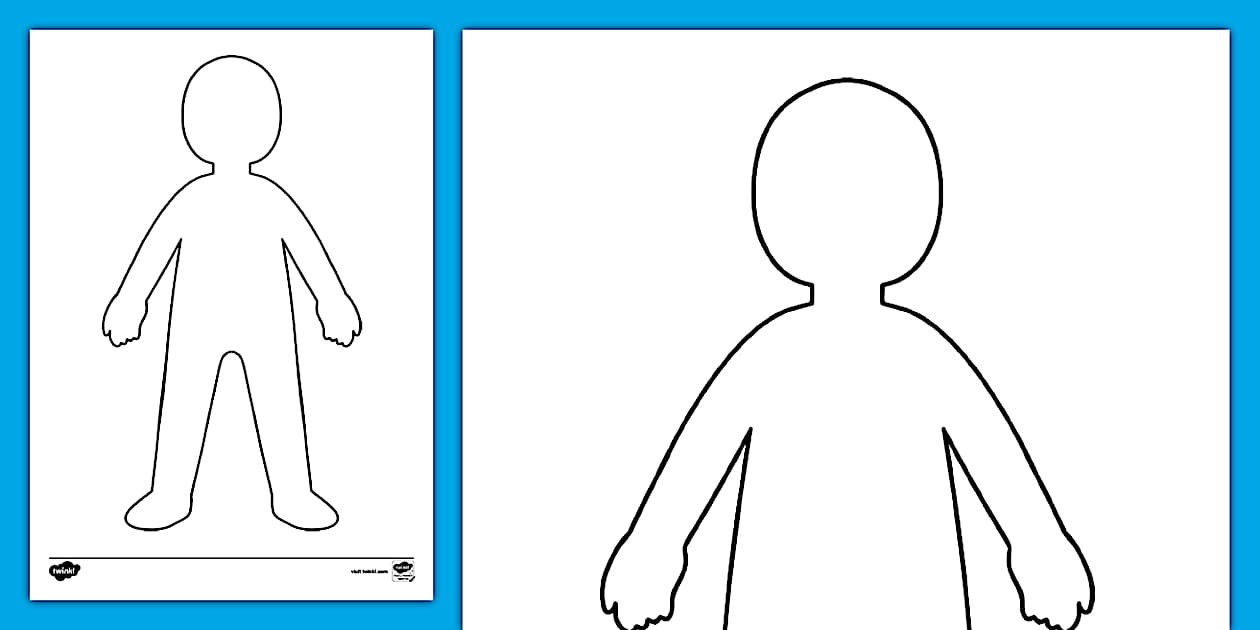 Child's Body Map Template (Teacher-Made) - Twinkl
