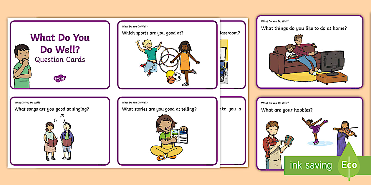 What Can You Do Well Question Cards (teacher made) - Twinkl
