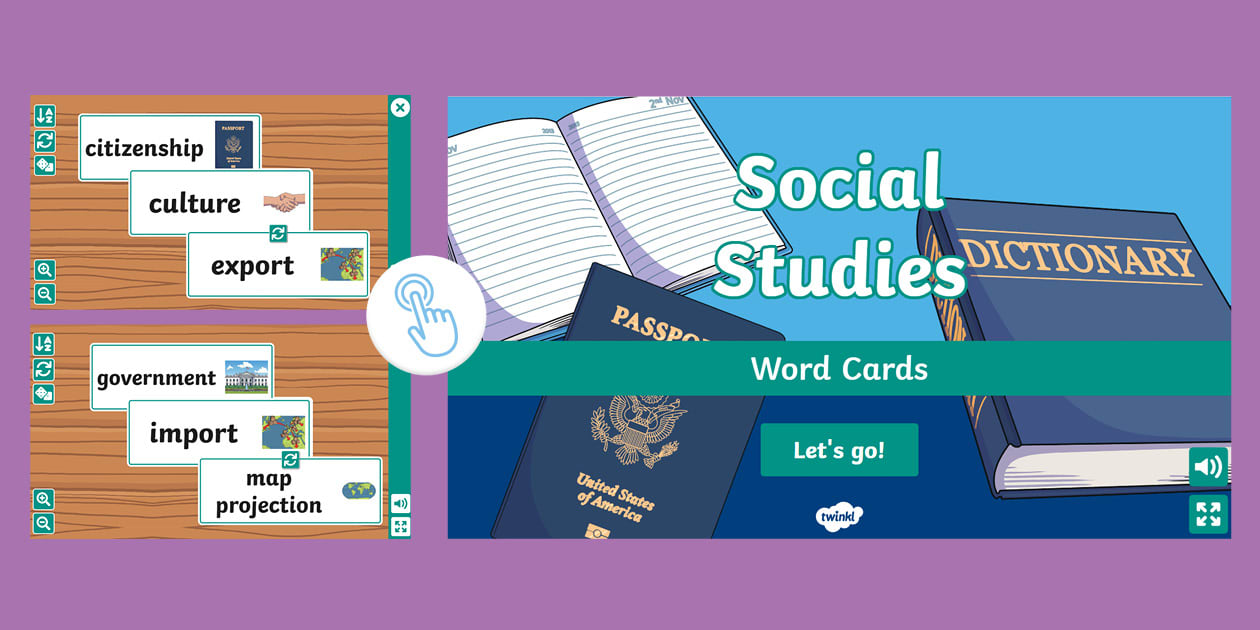 Tier 3 Social Studies Vocabulary Interactive Word Cards