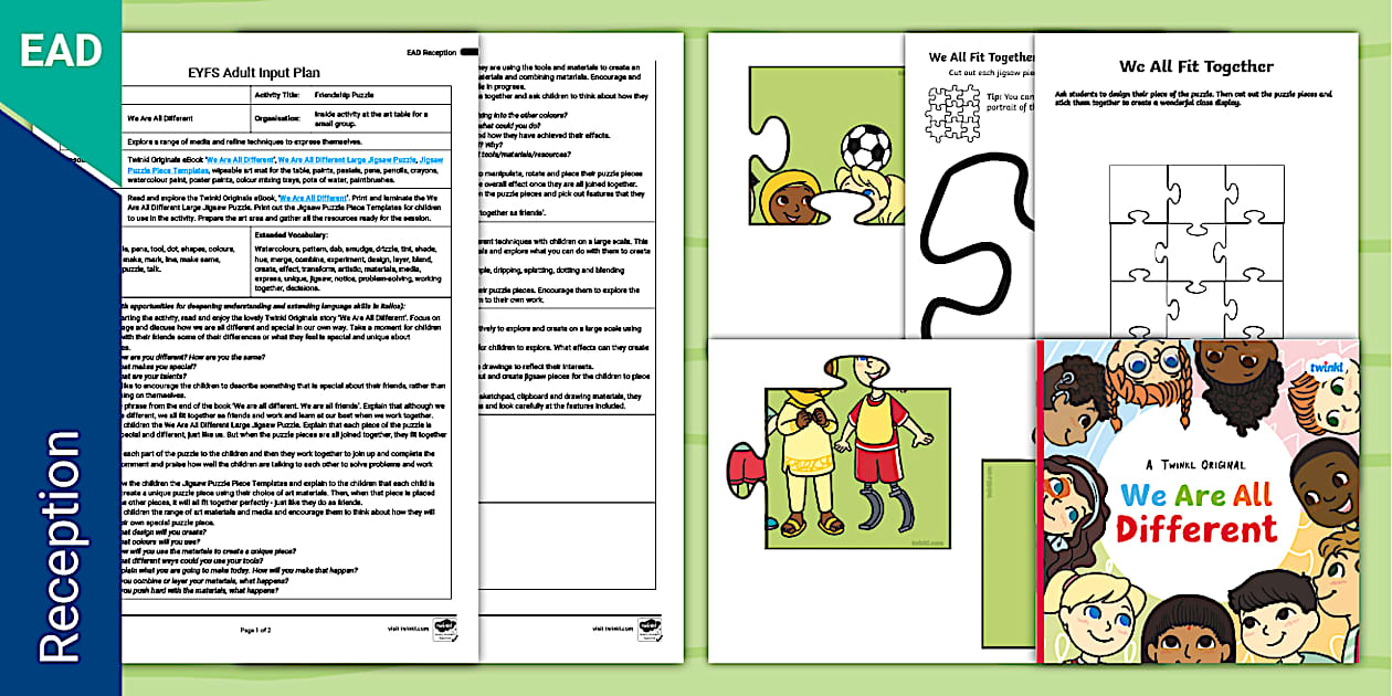 We Are All Different Friendship Puzzles Plan and Pack