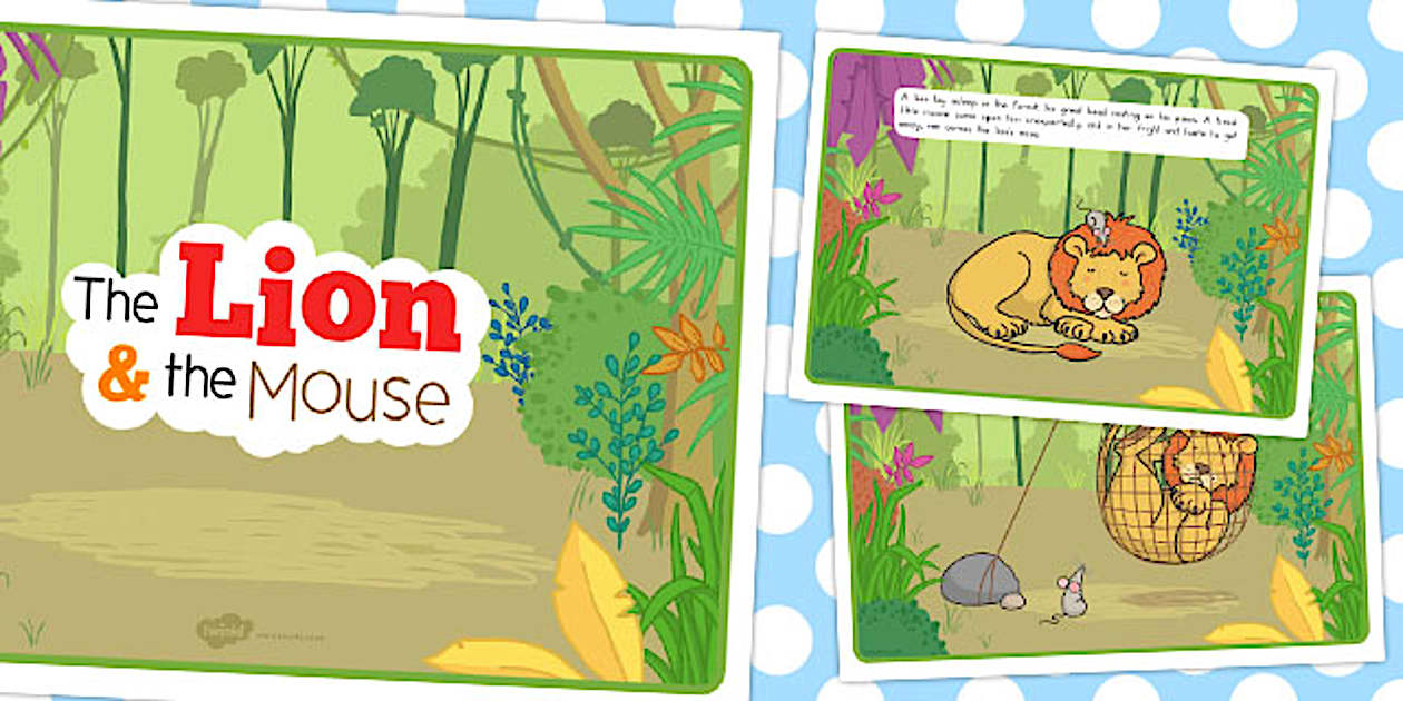 The Lion and the Mouse Story (teacher made) - Twinkl