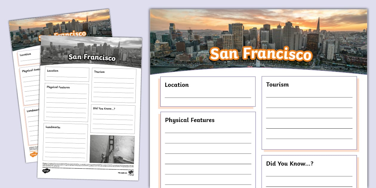 San Francisco Fact File Template (teacher made) - Twinkl